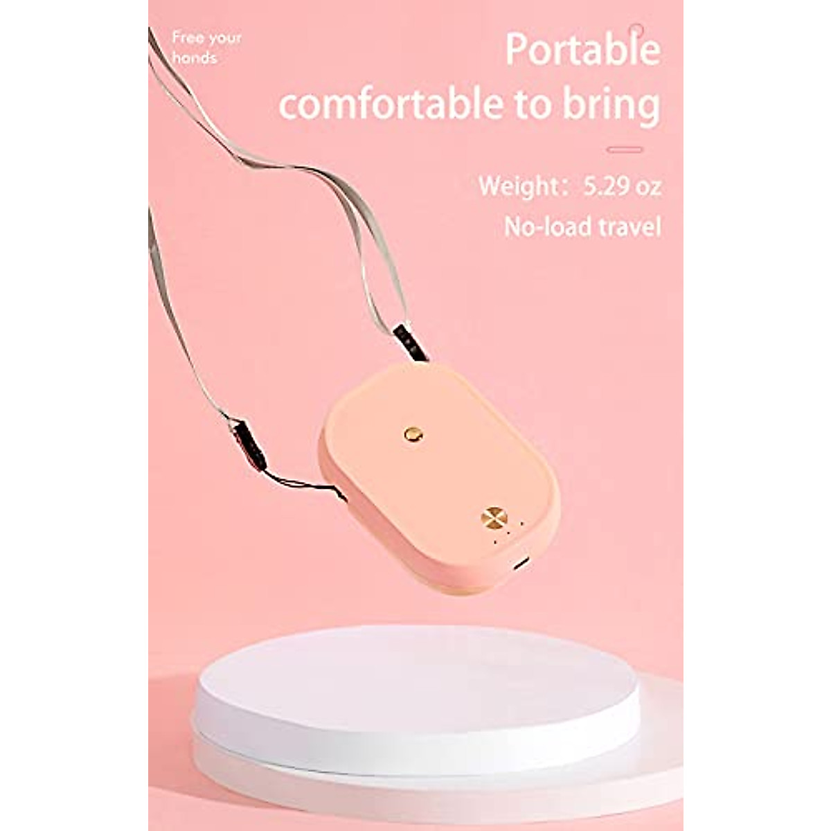 Amadething Portable Neck fan, Rechargeable Personal Cooling Device,portable fan for travel , portable fan handheld, mini fan portable, Necklace Fan, Fan Necklace with 3 Wind Speed (Green)