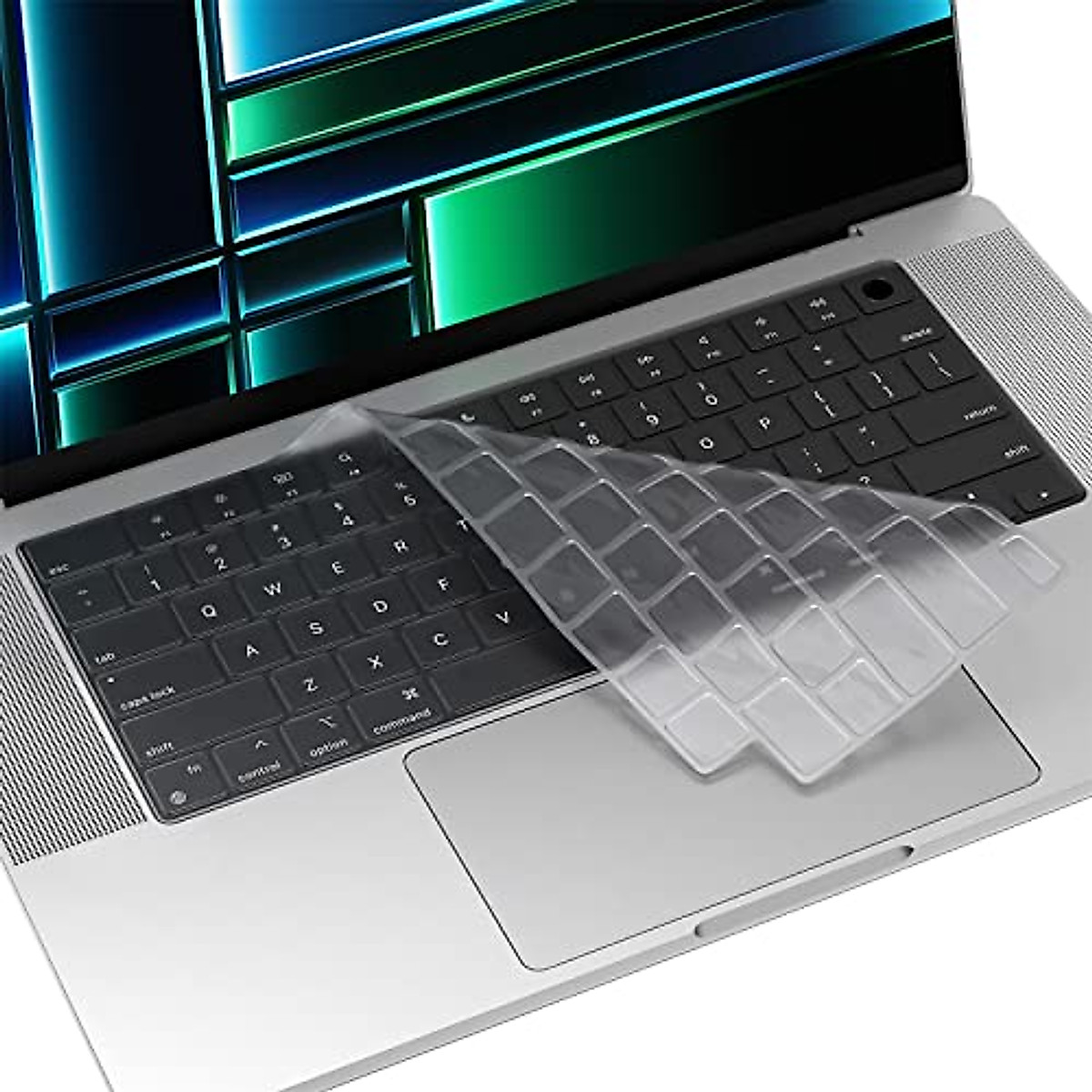 Soke Premium Keyboard Cover Skin, for 2021-2024 MacBook Pro 14" 16" M4 M3 M2 M1 Pro/Max(A2918 A2992 A2991 A2442 A2485 A2780), MacBook Air 15.3"/13.6" M3 M2(A2941 A2681), US ANSI Layout,Clear