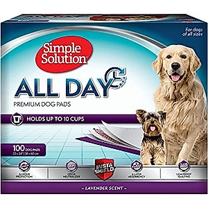 Simple Solution 6-Layer All Day Premium Dog Pads | Lavender Scent | 23 x 24 100 pads