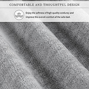 Merax Soft Cushion Convertible Sofa Pull Bed for Two People to Sit On, 2-Seater Upholstery Couch for Living Room Apartment, 61.40 inch Length, Grey