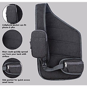 Mouteenoo Sling Backpack for Men and Women Bag (Dark Grey)