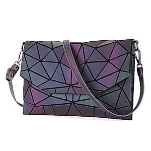 Orita Geometric Luminous Purse Shoulder Handbags Crossbody Shoulder Clutch Bag Satchel Bag