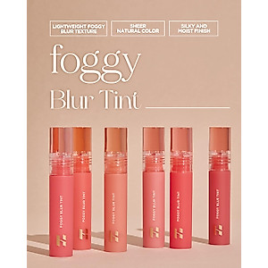 HOLIKA HOLIKA Foggy Blur Tint - Lightweight Airy Lip Makeup with Sheer Soft Color, Buildable Formula, Moisture & Silky Blur Fit, Pink Fruit Complex & Hyaluronic Acid, 0.14 fl.oz. (06 DOOZY)