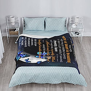 to My Daughter Throw Blankets Gifts,Throw Blanket for Daughter from Mom Custom My Daughter Blanket, I Love You Daughter Blanket Fuzzy Blanket for Couch Sofa Living Room 60x50 in