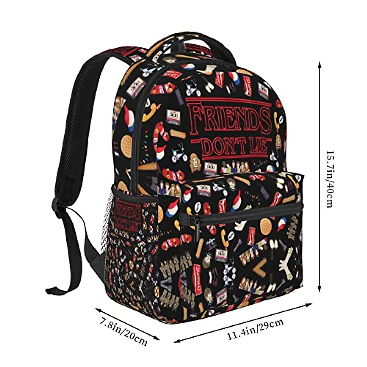 Yshenghong Friends Backpack for Teen stranger 15.7 Inch Bag Laptop Student Large Capacity Book Bag Adult Travel Black