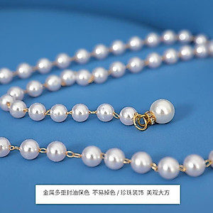 ASVNRES Rhinestone Pearl Elastic Waist Chain Belt, Women Skinny Metal Cinch Belt Gold Waist Belt for Dress Gift for Jeans Dress