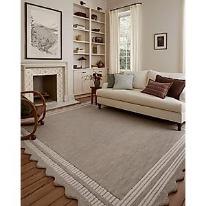 Loloi Chris Loves Julia Scottie Collection SCO-01 Fog/Ivory 2'-6" x 9'-9", .87" Pile Height, Runner Rug