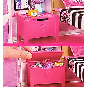 Barbie Doll House, Glam Getaway Portable House Playset with Carry Handle & 20+ Accessories Including Furniture & Décor