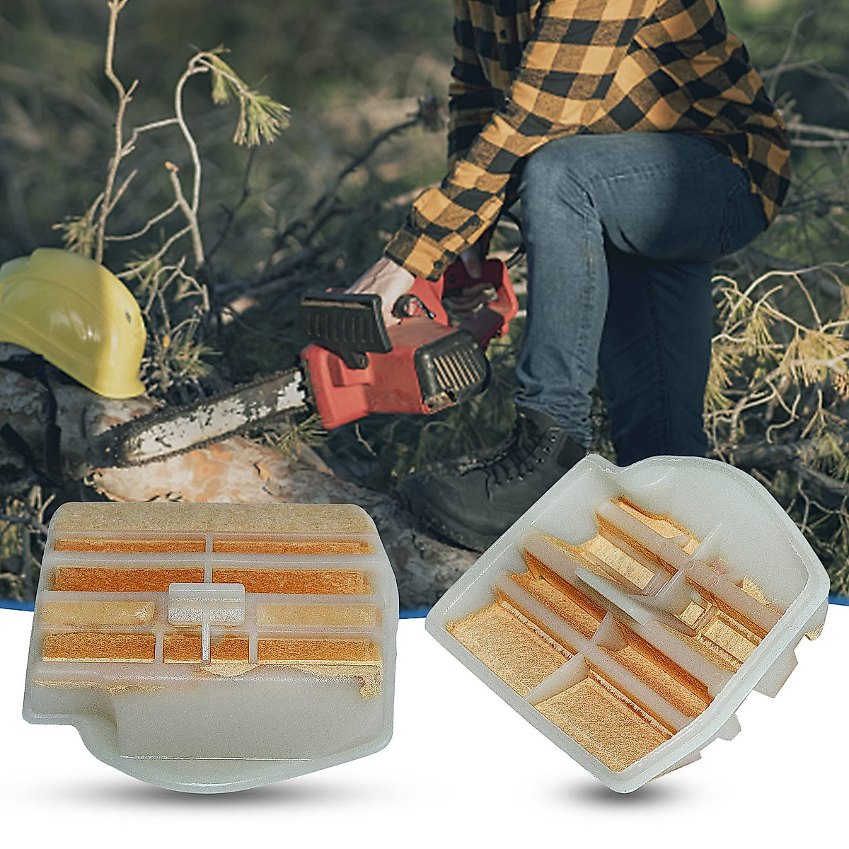 AUMEL Air Filter Spark Plug Kit for Husqvarna 445 445E 450 450E Jonsered 2250 2245 Chainsaw Replace 544080802.