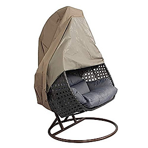 LeisureMod Hanging Swing Egg Chair Patio Indoor Outdoor Use Canvas (Outdoor Cover)