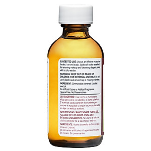 De La Cruz 100% Pure Cold-Pressed Golden Jojoba Oil - Organic Jojoba Oil for Hair and Skin - 2 FL OZ - 59 mL