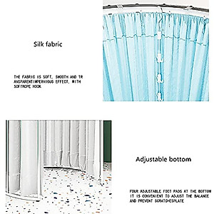 Clothing Store Fitting Room Silver Rod with Curtain, Portable Temporary Mobile Privacy Protection Dressing Room, Foldable Mall Simple Changing Room and Display Rack, 200x100cm (Pink)