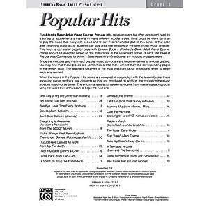 Alfred's Basic Adult Piano Course -- Popular Hits, Bk 1 (Alfred's Basic Adult Piano Course, Bk 1)