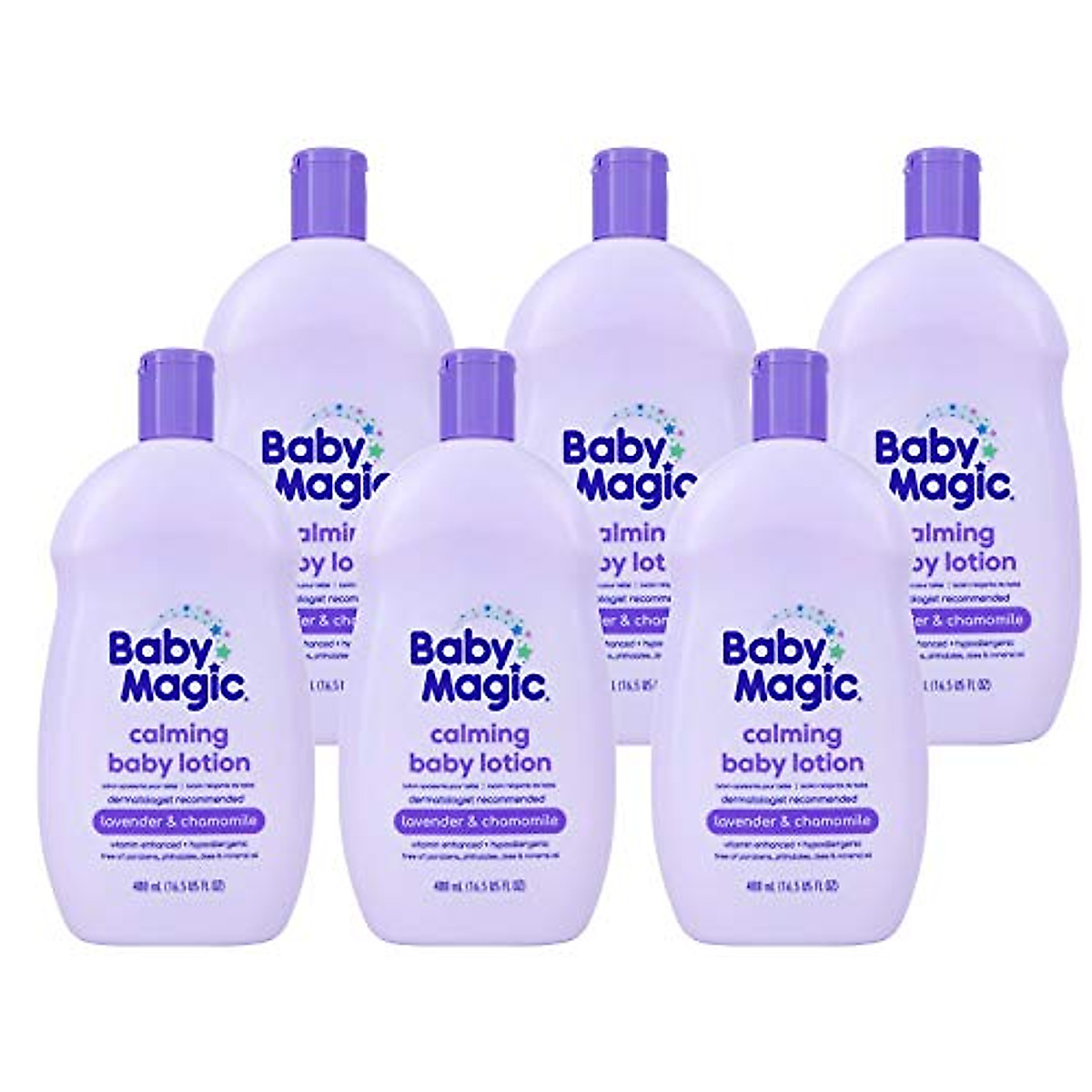 Baby Magic Calming Lotion 16.5oz, Lavender & Chamomile, 6 Count