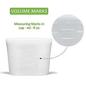 Annaklin Reusable Storage Bag, 8 Pack 100% Silicone Food Storage Bags Stand Up Silicone Zip Lock Bags for Food Container, Freezer Microwave Oven Dishwasher Safe, 4 Large 2 Medium 2 Small, Translucent