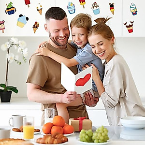 Qweryboo 12Pcs Christmas Mouse Cruise Door Magnets Stickers Fridge Refrigerator,Cute Ice Cream Magnet Car Door Fridge Magnet Sticker Whiteboards for Holiday Kitchen Locker Favors