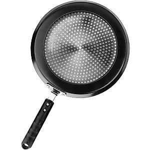 IBILI Crepe Pan Nonstick 9 Inch, Dosa Roti Tawa Tortilla Pan, Flat Frying Pan, Bakelite Handle, Induction Compatible PFOA Free, Made in Spain
