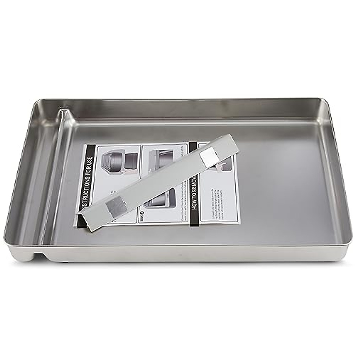 Stainless Steel Reusable Litter Tray Compatible with Petsafe Scoop-Free Self-Cleaning Cat Litter Boxes - Never Absorbs Odor, Stains, or Rusts (Stainless Steel Litter Tray)
