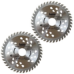 Echo Corner 2-Pack 4.5" Angle Grinder Saw Blade 7/8" Arbor Carbide TCT 40T Fast Fine Cut Trimming Ripping Crosscut Wood MDF Plastic