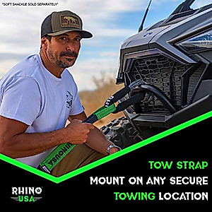 Rhino USA Heavy-Duty Recovery Gear Combos Off-Road Jeep Truck Vehicle Recovery, Best Offroad Towing Accessories - Guaranteed for Life (30' Strap + Shackles)