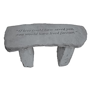 Kay Berry- Inc. 37320 If Love Could Have Saved You - Angel Memorial Bench - 29 Inches x 12 Inches x 14.5 Inches