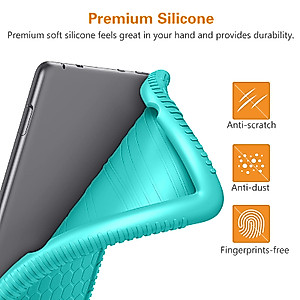 Fintie Silicone Case for Fire HD 10 and Fire HD 10 Plus Tablet (Only Compatible with 11th Generation 2021 Release) - [Honey Comb] Light Weight Shock Proof Back Cover, Mint Green