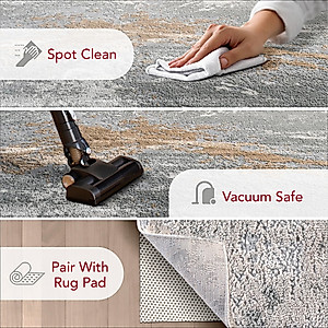 nuLOOM Cyn Contemporary Abstract Area Rug, 5x8, Silver