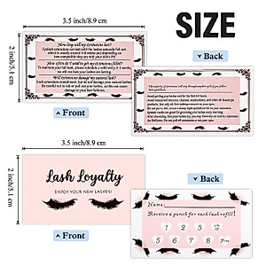 12 Pieces Eyelash Aftercare Bags 12 Lash Shampoo Brushes 12 Mascara Wands with Tubes 25 Lash Aftercare Cards 25 Refill Filler Lash Punch Cards Eyelash Makeup Accessories, 86 Pieces of Total (Pink)