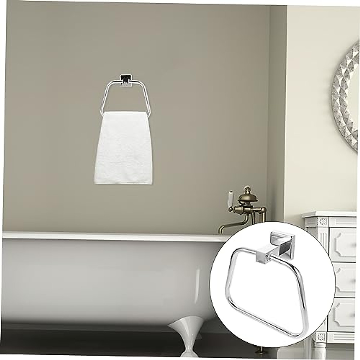 Towel Rack Towel Rack Towel Holder Wall-Mounted Storage Rack Towel Organizer Towel Wall Organizer Towel Rod Towel Ring Hanger Lanyard Stainless Steel Internet Business