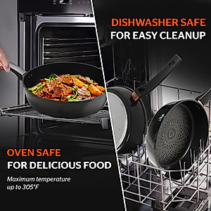 Sunhouse TitanShield 4-Layer Non-Stick Aluminum Pan, Non-Toxic, PTFE PFOA & PFAS Free, Stay-Cool Handle, Compatible with All Stovetops (8 inch)