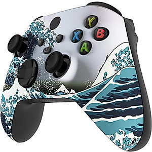 Custom Controllerzz Wireless Controller for Microsoft Xbox Series X/S & Xbox One - Custom Soft Touch Feel - Custom Xbox Series X/S Controller (X/S Waves)