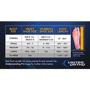 United Ortho Short Air Cam Walker Fracture Boot, Large, Black