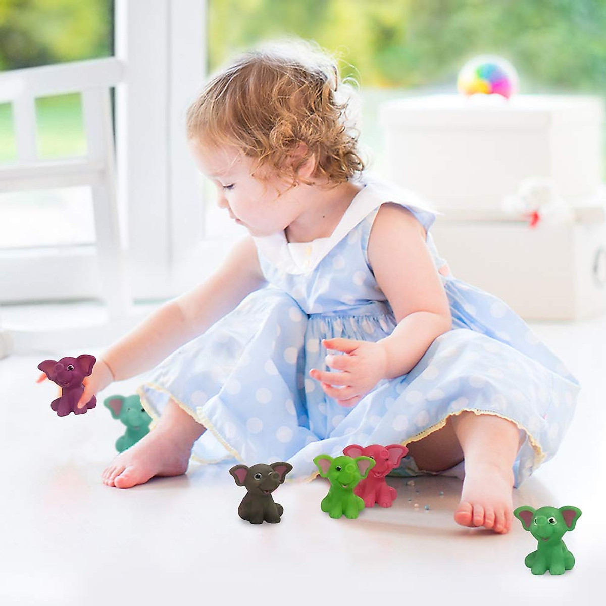 ArtCreativity Rubber Water Squirting Narwhals, Pack of 12, Bathtub and Pool Toys for Kids, Safe and Durable Water Squirters, Birthday Party Favors, Goodie Bag Fillers