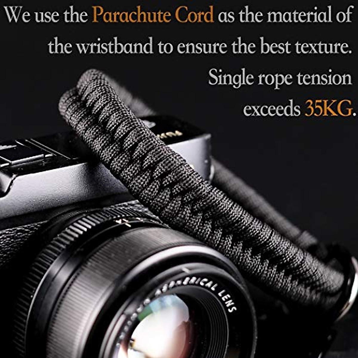 Qiang Ni Camera Wrist Strap: Black Paracord Camera Hand Strap for Dslr or Mirrorless Cameras - Camera Wrist for Photographers Quick Release