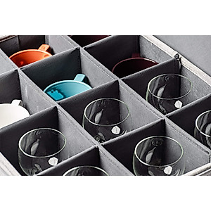 In This Space 12 Divider Storage Organizer for Small Teacups and China