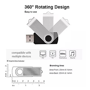 CRIATIVE 128GB 3.0 USB Flash Drive Fast Thumb Drive High Speed Swivel Memory Stick Jump Drive for PC Laptop, TV, Car Audio