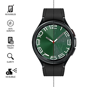 [4 Pack] for Samsung Galaxy Watch 6 Classic 47mm Screen Protector,Tempered Glass Screen Protector Protective Film Cover Accessories for Galaxy Watch 6 Classic 47mm (NOT for Other Models)