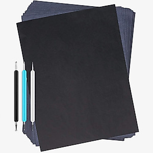 Dowsabel Carbon Transfer Paper, 36 Pack Black Graphite Tracing Papers for DIY Wood, Paper, Canvas (8-1/2 x 11 inches)