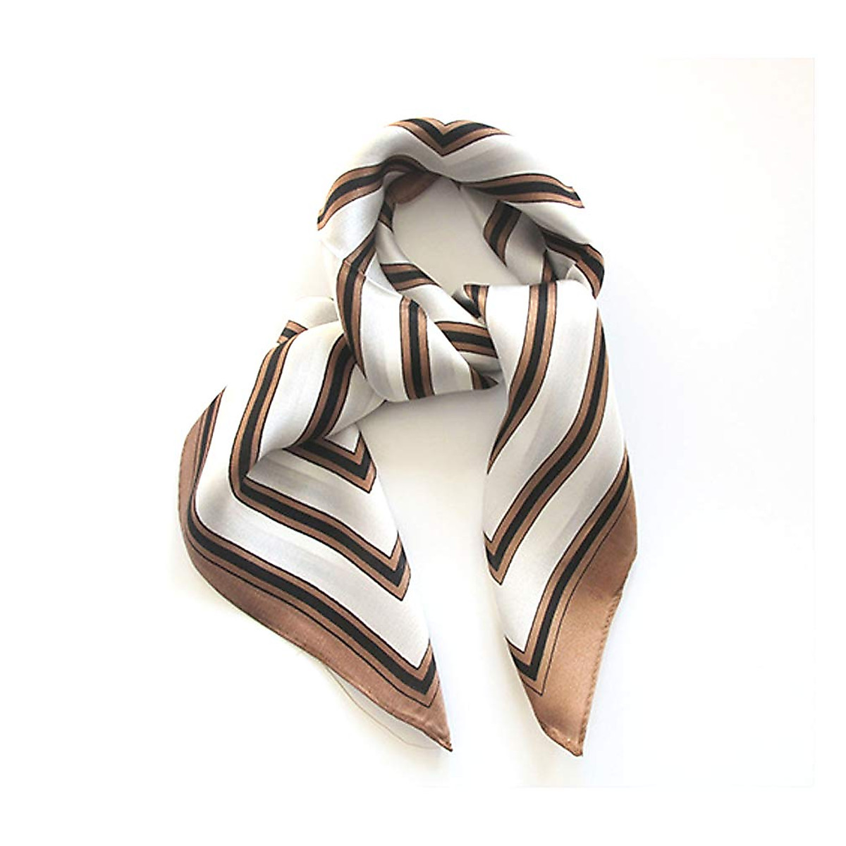 Aufeel Women's 100% Pure Mulberry Silk Small Square Scarf - Neckerchief Women - Silk Headscarf - 21" x 21"