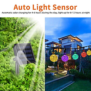 31FT 50LED Solar String Lights Outdoor 8 Modes Waterproof Solar Patio Lights Solar Lights Outdoor Decorative for Garden Yard Home Party Wedding Christmas Garden Solar Lights Patio Lights