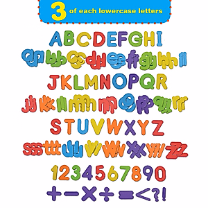 Magnetic Foam Letters and Numbers Premium Quality ABC, 123 Foam Alphabet Magnets | Educational Toy for Preschool Learning, Spelling, Counting in Canister