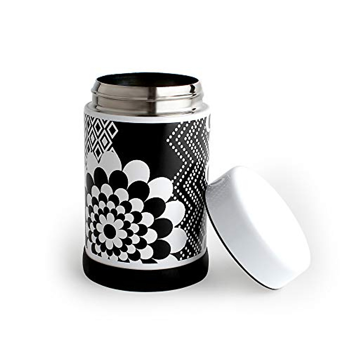French Bull Stainless Steel Leak Proof Hot Lunch Thermos Vacuum Insulated Food Soup Jar Container, Easy Grip Lid, 16oz, Mosaic