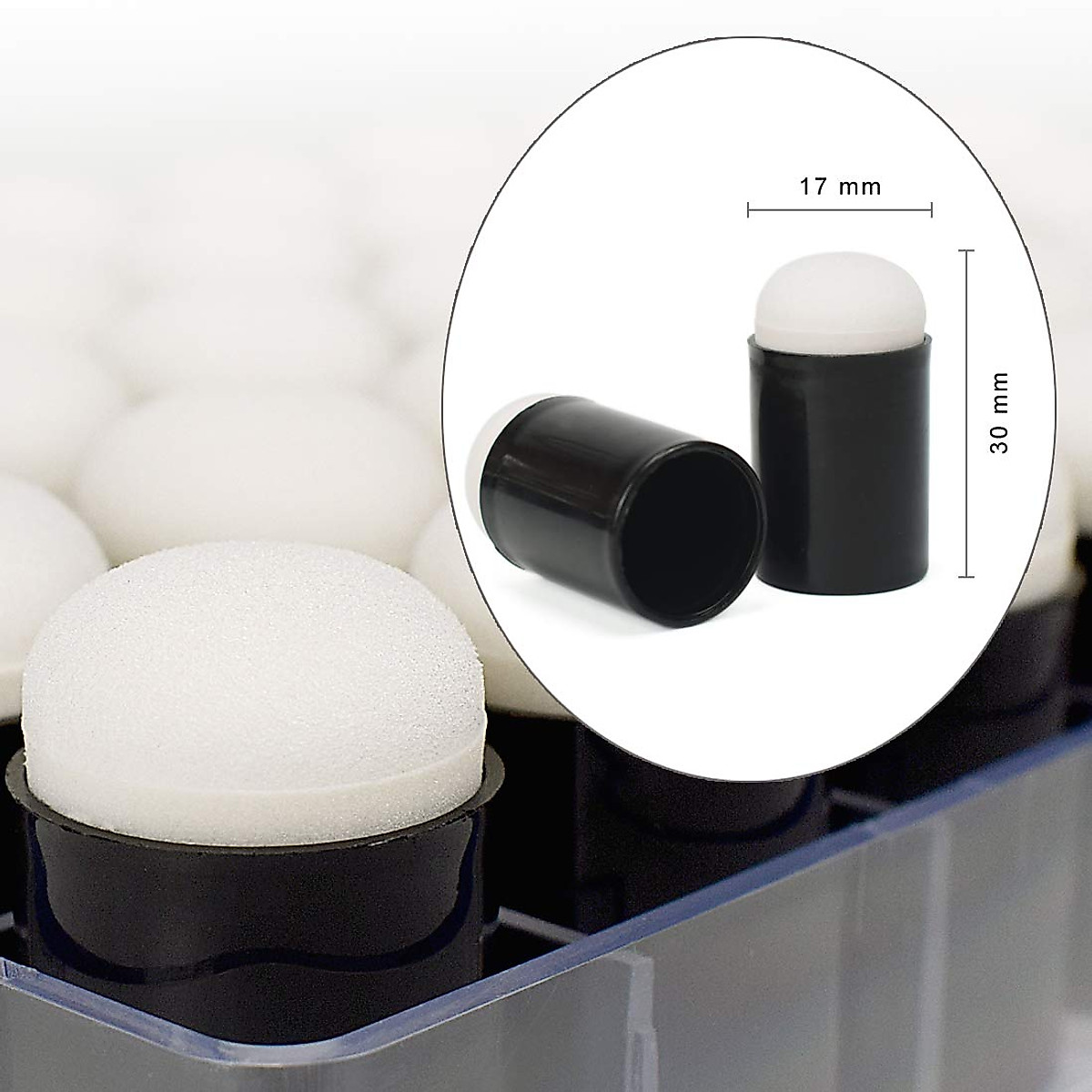 ZIIYAN 40 Pack of Finger Sponge Daubers with Storage Case for Painting Art Ink Crafts Chalk Card Making