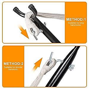 SUPER DEAL Portable 9FT Hammock Stand, Heavy Duty 2 Person 620 LBS Capacity Steel Hammock Frame with Portable Carrying Case, Adjustable 6 Optional Hook Positions, Weather Resistant