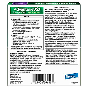 Advantage XD Large Cat Flea Prevention & Treatment For Cats over 9lbs. | 1-Topical Dose, 2-Months of Protection Per Dose