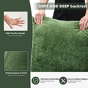 Modern Minimalist Sofa, Folding Sofa Bed, Convertible Sofa Floor Sofa Bed Lazy Sofa, Removable Back, Suitable for Living Room Bedroom Apartment Small Space (Green)