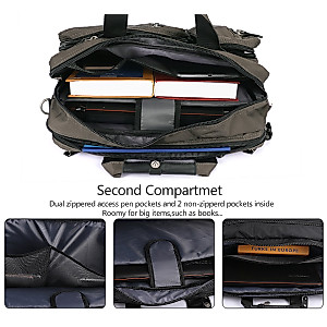 FREEBIZ 18.4 Inches Laptop Bag Multi-function Briefcase Backpack with Handle and Shoulder Strap Fits Up To 19 Inch Laptops Notebook Computer (Army Green)