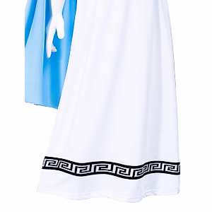 Kids Grecian Robe for Medieval times Olympic palace White Toga Costume 8-10 Years (140)