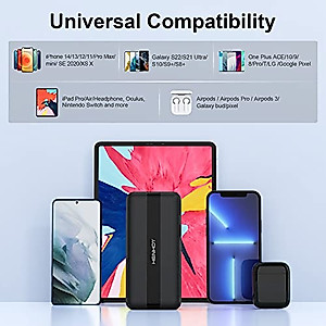 HenHot Portable Charger, Power Bank 10000mAh 20W USB Type C PD 3.0 18W USB A QC3.0 3A Fast Charging External Battery Compatible with iPhone 14/13/12/11 Pro/Pro Max, Galaxy S20 Ipad Tablet etc