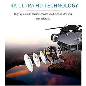 VISUO XS816 4k Drone with Camera Live Video, Teeggi WiFi FPV RC Quadcopter with 4k Camera Foldable Drone for Beginners - Altitude Hold Headless Mode One Key Off/Landing APP Control Long Flight Time
